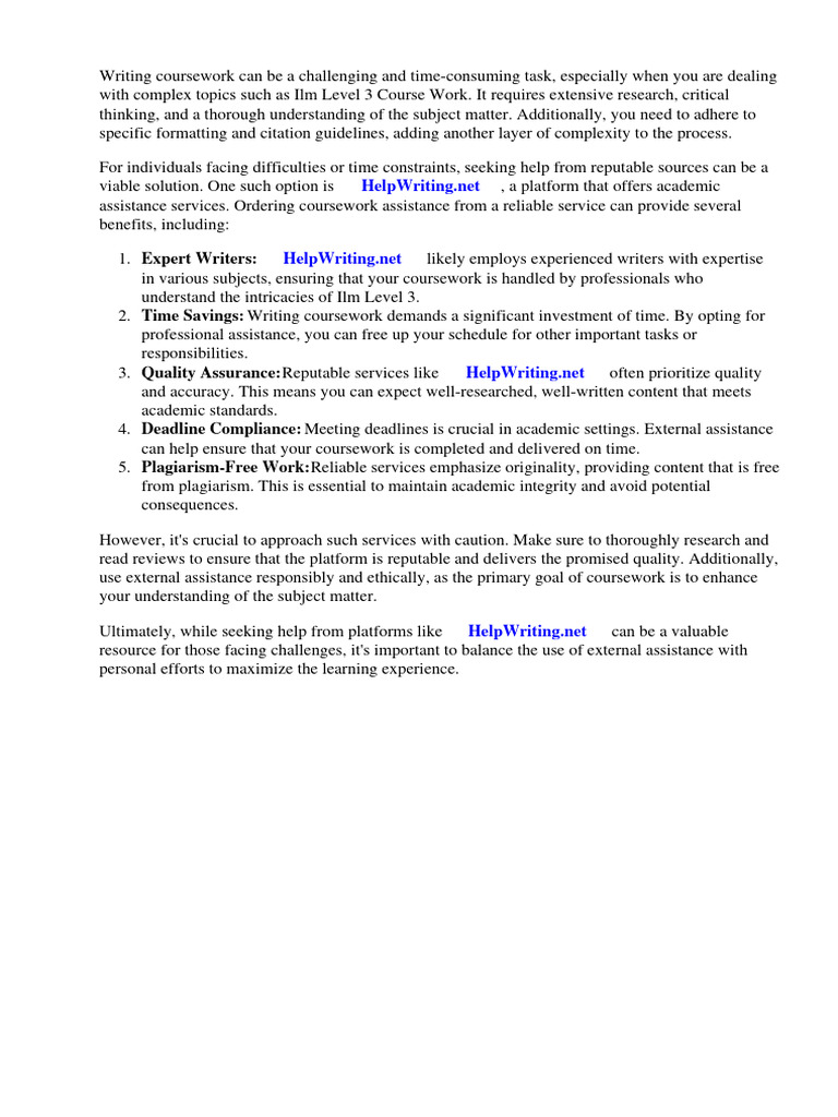 Ilm Level 3 Course Work | PDF | Leadership | Learning