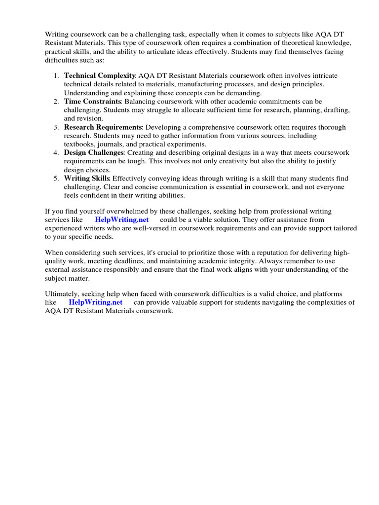 Aqa DT Resistant Materials Coursework | PDF | Facebook | Linked In