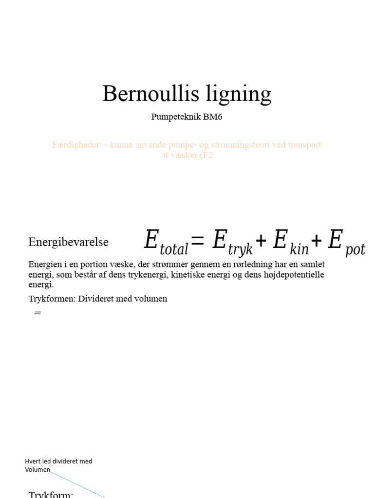 03 - Bernoullis Ligning | PDF