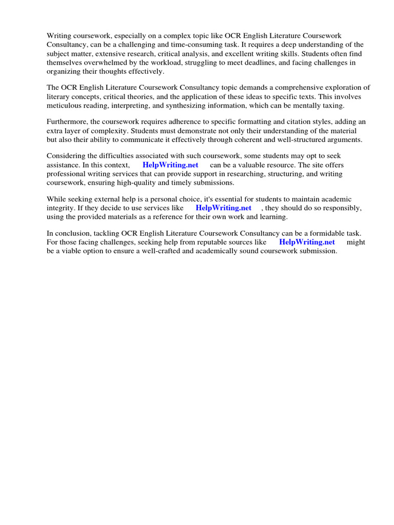 Ocr English Literature Coursework Consultancy | PDF | Http Cookie | Facebook