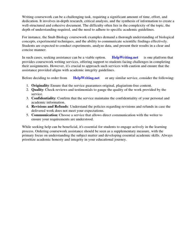 As Snab Biology Coursework Examples | PDF | Linked In | Facebook