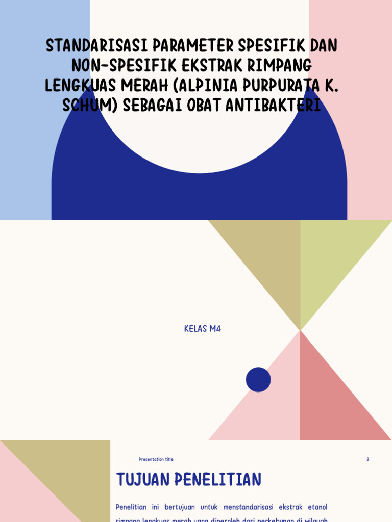 Jurnal Standarisasi Spesifik M4 | PDF