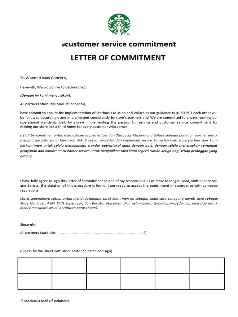 #CSC Commitment Letter | PDF