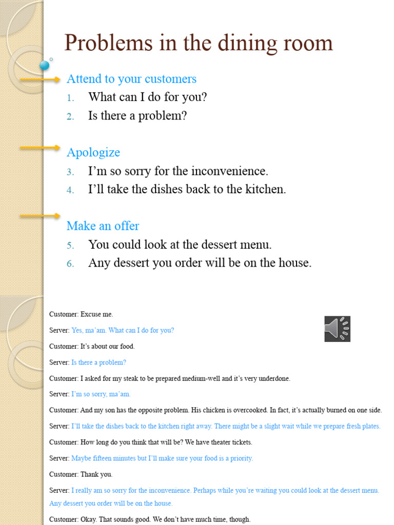 Problems in The Dining Room | PDF