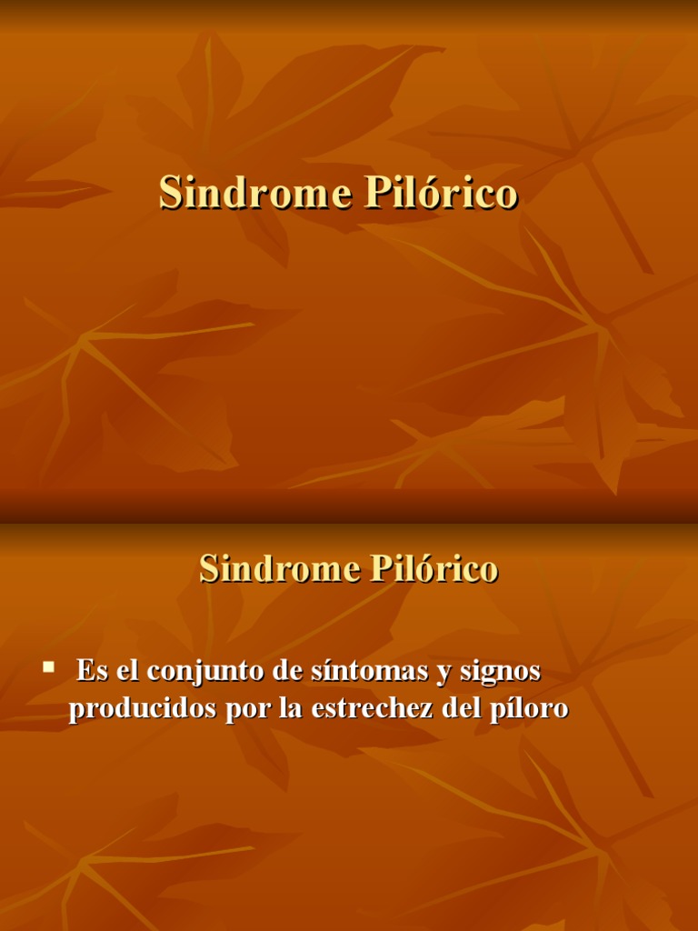 Síndrome Pilórico: Síntomas y Causas | PDF | Estómago | Rtt