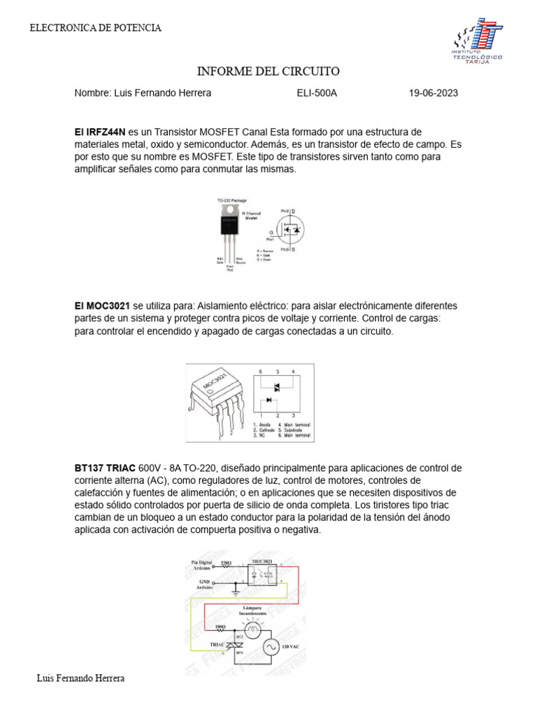Informe Del Circuito | PDF