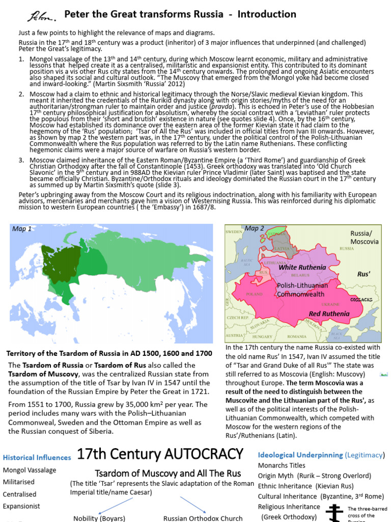 Peters Transformation of Russia | PDF