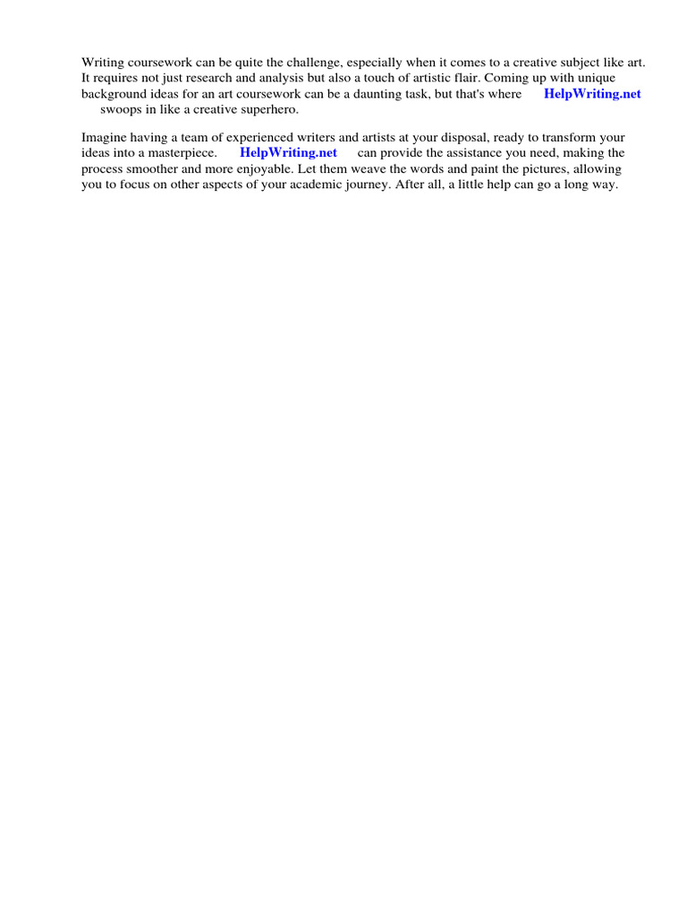 Art Coursework Background Ideas | PDF