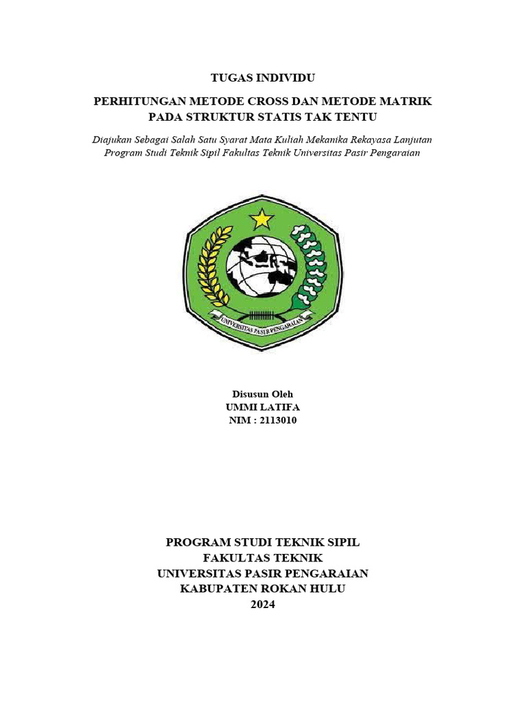 Analisis Metode Cross dan Matrik | PDF