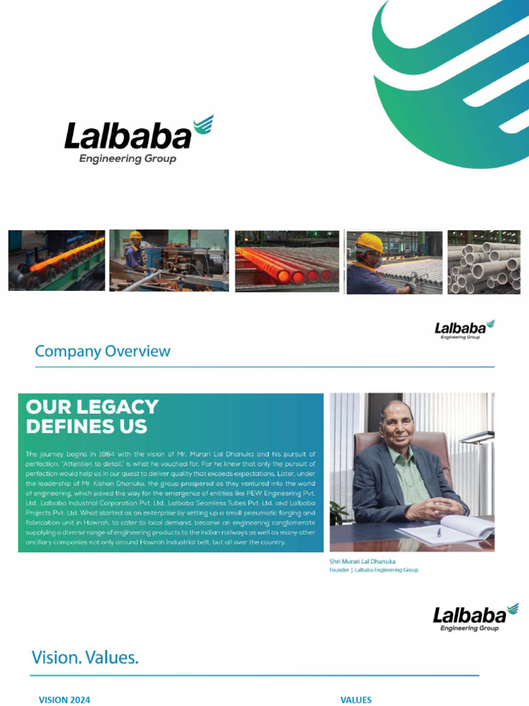 Lalbaba Engineering Group Presentation | Download Free PDF | Steel | Secondary Sector Of The Economy