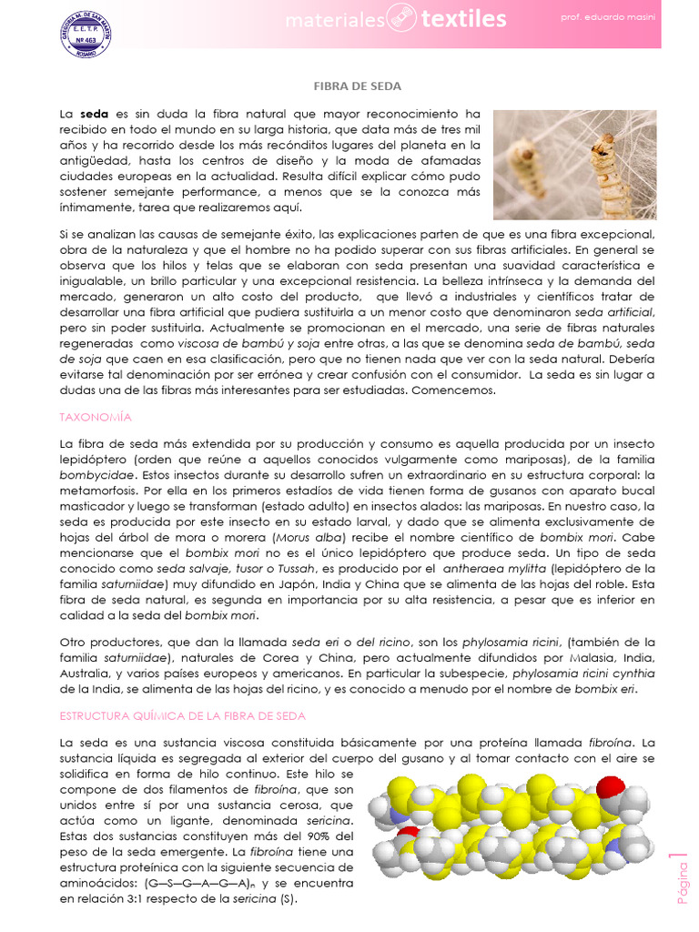 Fibra de Seda | PDF | Seda | Fibras