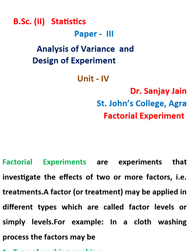 B.sc. II Factorial | PDF | Scientific Method | Applied Mathematics