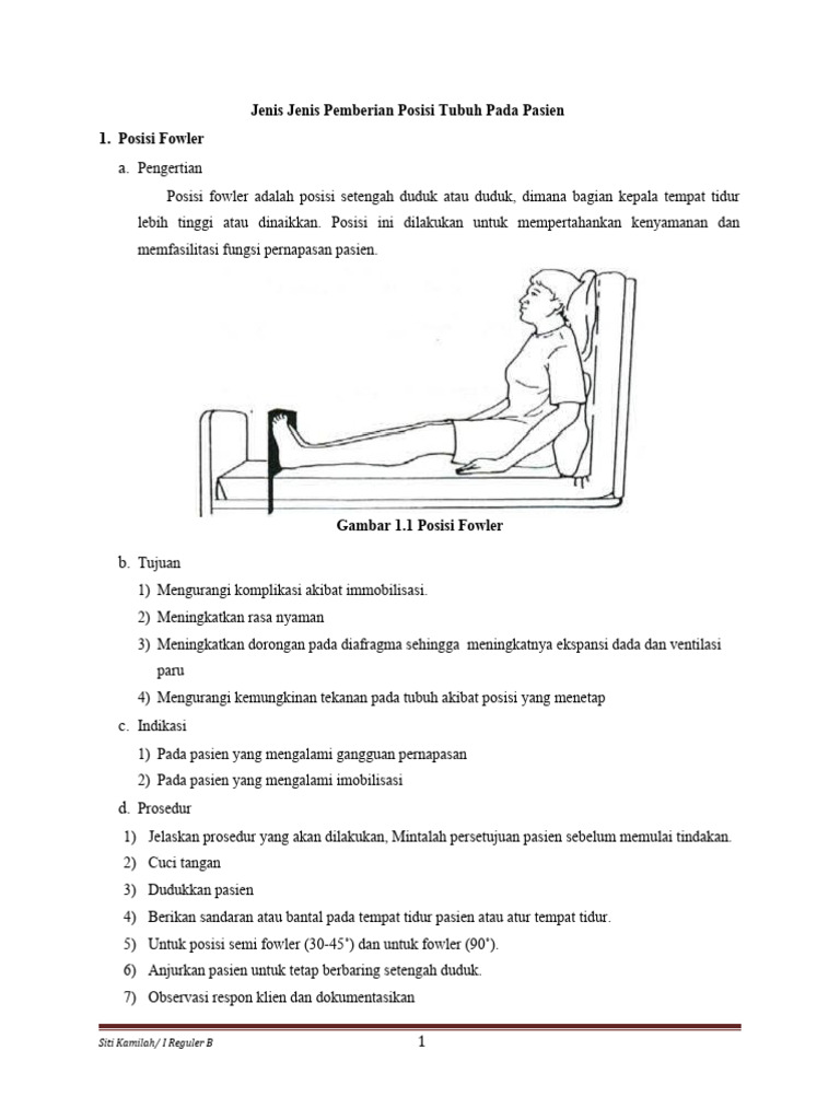 Jenis Jenis Pemberian Posisi Tubuh | PDF