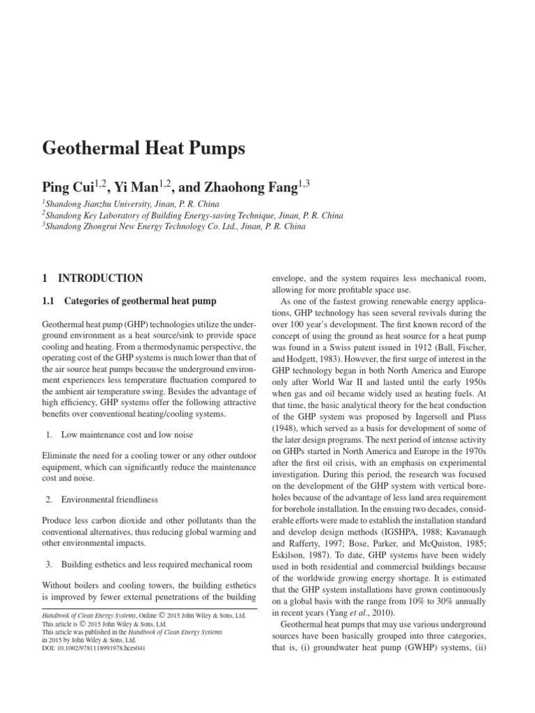 Handbook of Clean Energy Systems - 2014 - Cui - Geothermal Heat Pumps ...