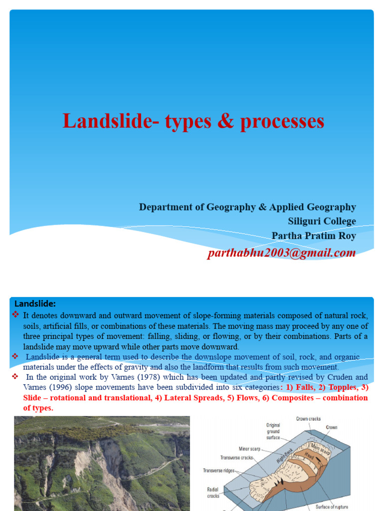 Landslide - Types & Processes | Download Free PDF | Landslide | Volcano