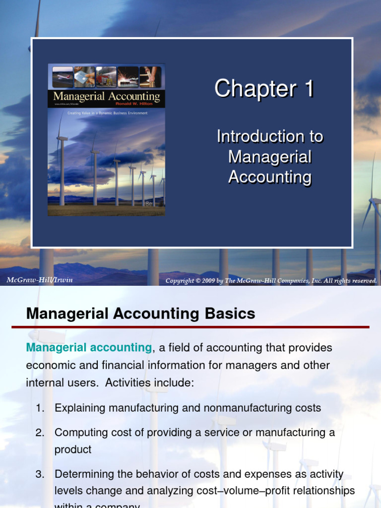 Topic 1 - Intro To Managerial Accounting | PDF | Accounting | Management Accounting