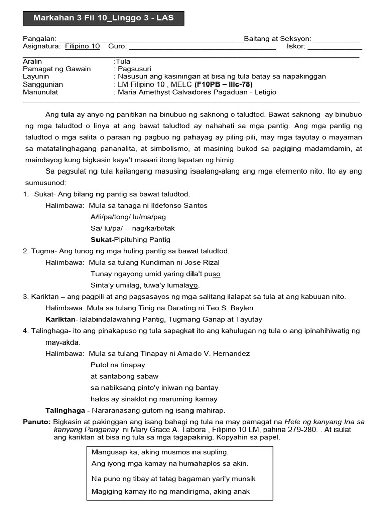 Q3 Fil10 Week3 | PDF