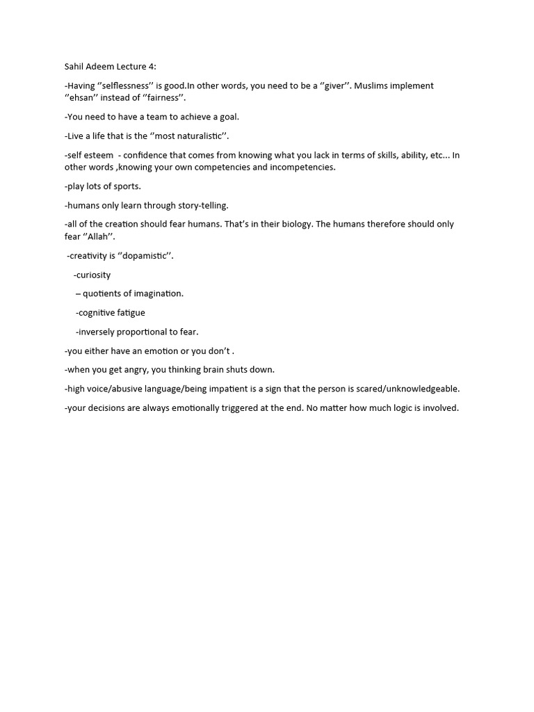 Sahil Adeem Lecture 3 | PDF