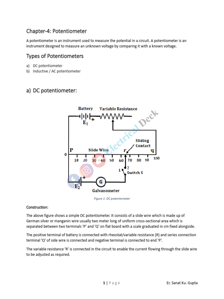Chapter 4 Pot | Download Free PDF | Voltage | Electromagnetic Induction