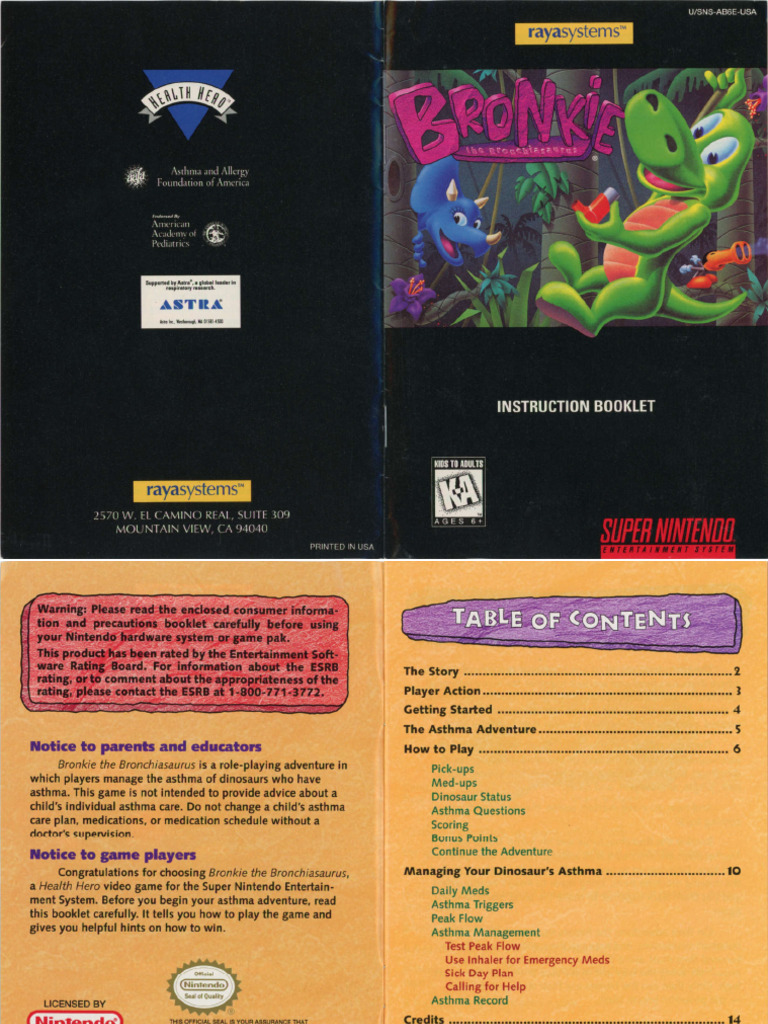 Bronkie The Bronchiasaurus (USA) | PDF