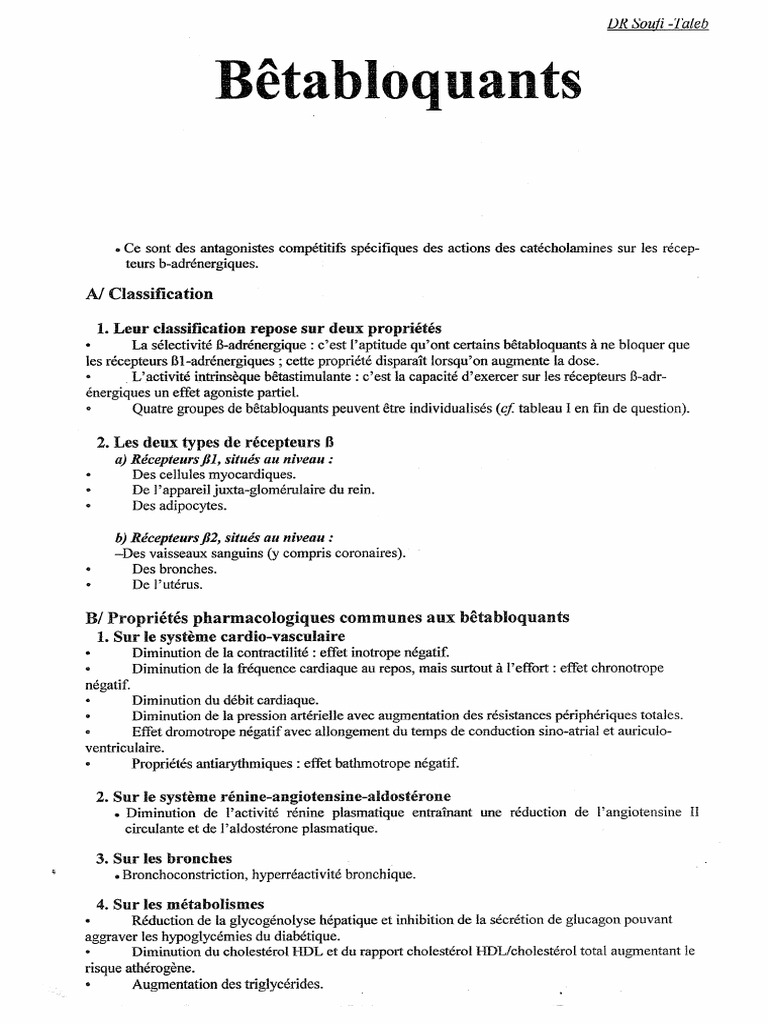 14 - B Bloquants | PDF