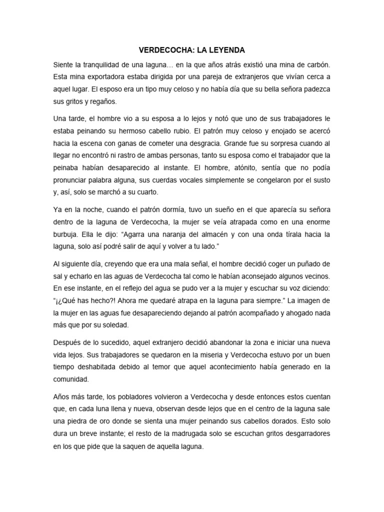 VERDECOCHA Cuento | PDF