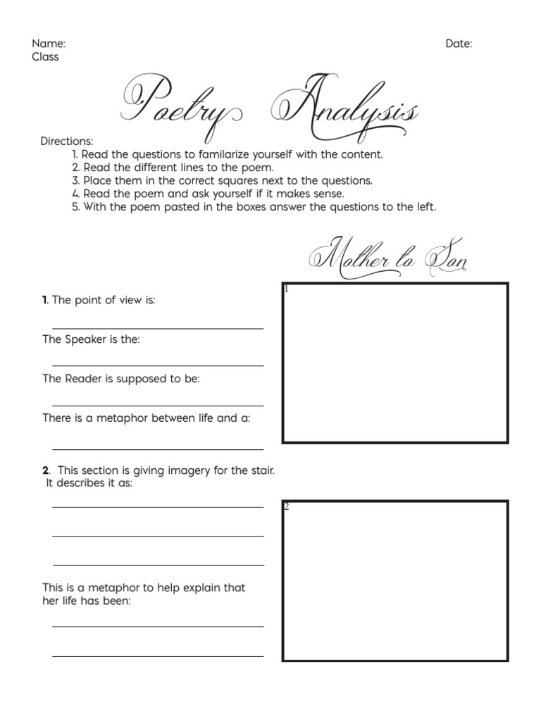 Poetry Analysis: "Mother to Son" Insights | PDF | Poetry