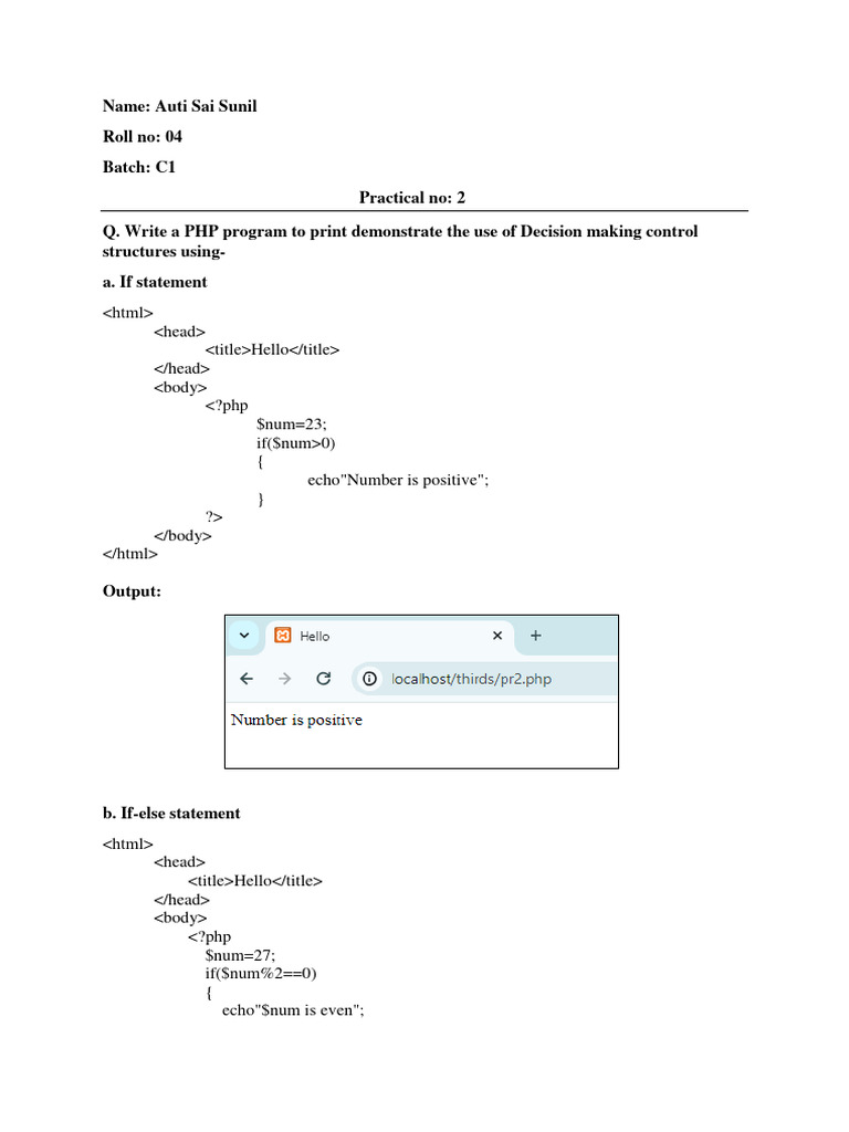 Practical No 2 (WBP) 04 | PDF