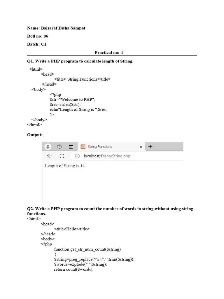 Practical No 4 (WBP) | PDF