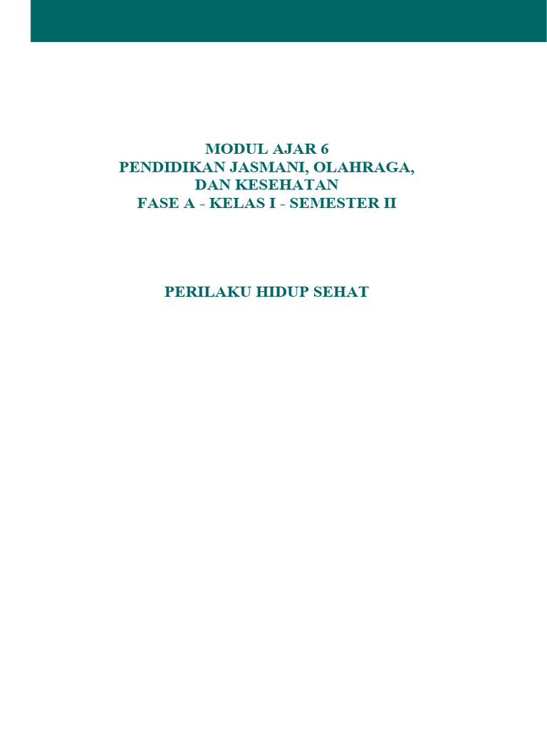 Ma-6-Pjok Fase A Kelas 1-SMT 2 | PDF