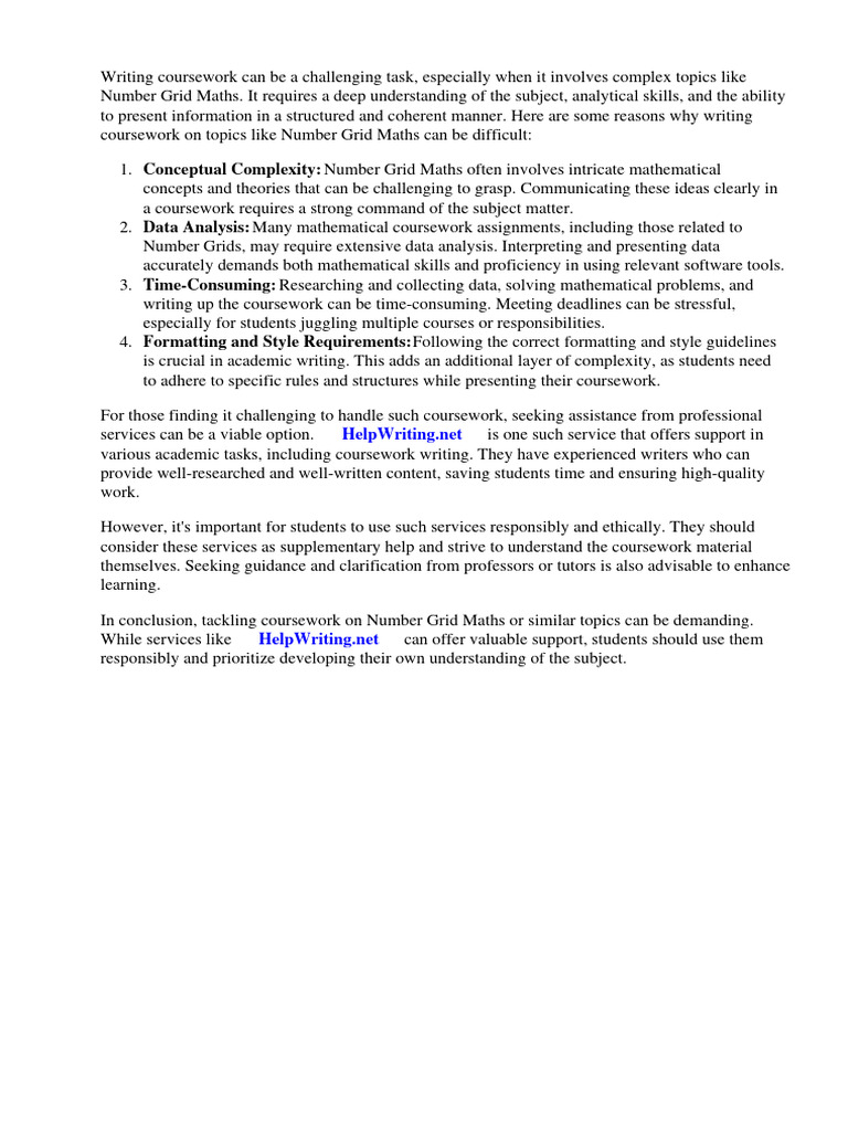 Number Grid Maths Coursework | PDF | Numbers | Mathematics