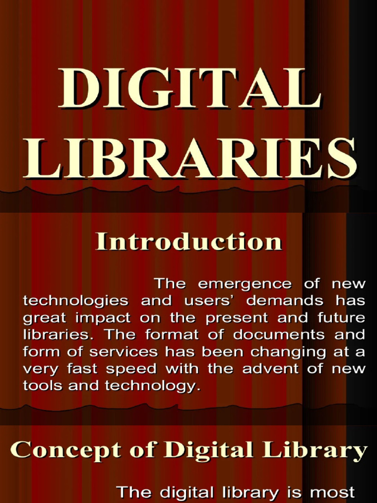 Introduction To Digital Library | PDF
