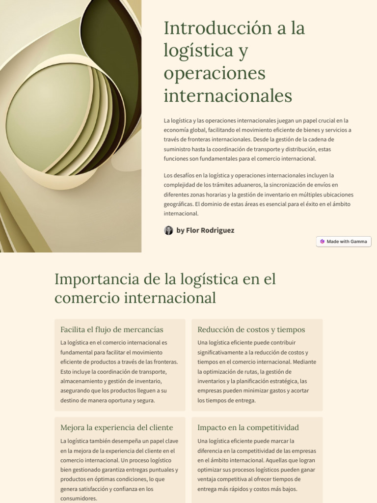 Introduccion A La Logistica y Operaciones Internacionales | PDF | Logística | El comercio ...