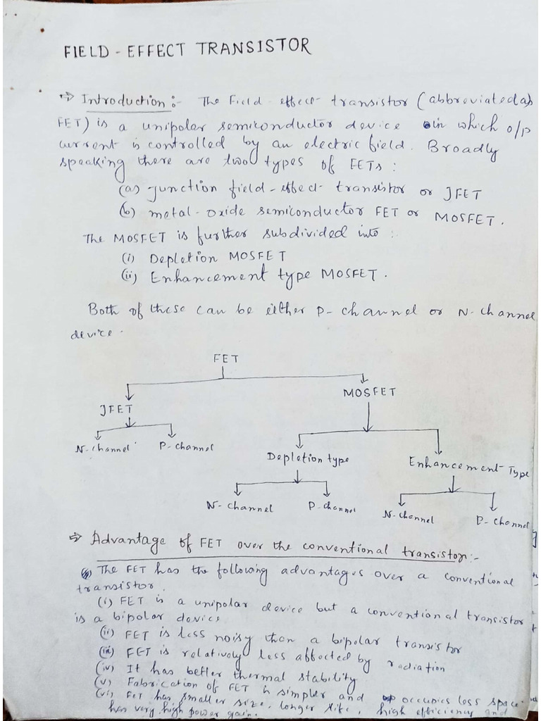 Field Effect Transistor | PDF