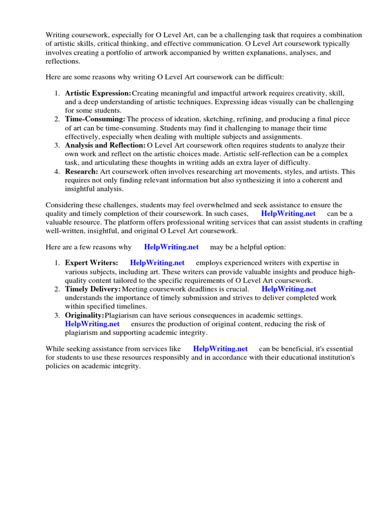 O Level Art Coursework Examples | PDF | Thought | Paintings