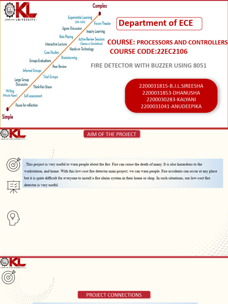 Fire Detection With Buzzer Using 8051 | PDF