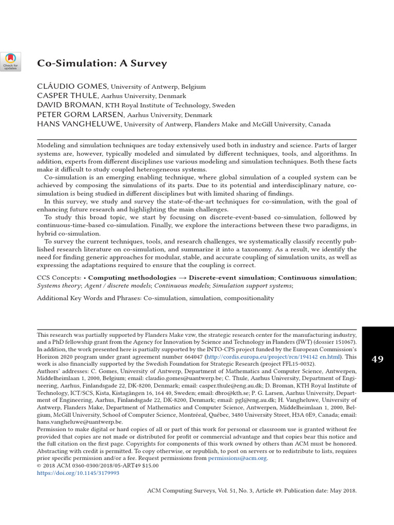 Co-Simulation Survey | PDF | Simulation | System