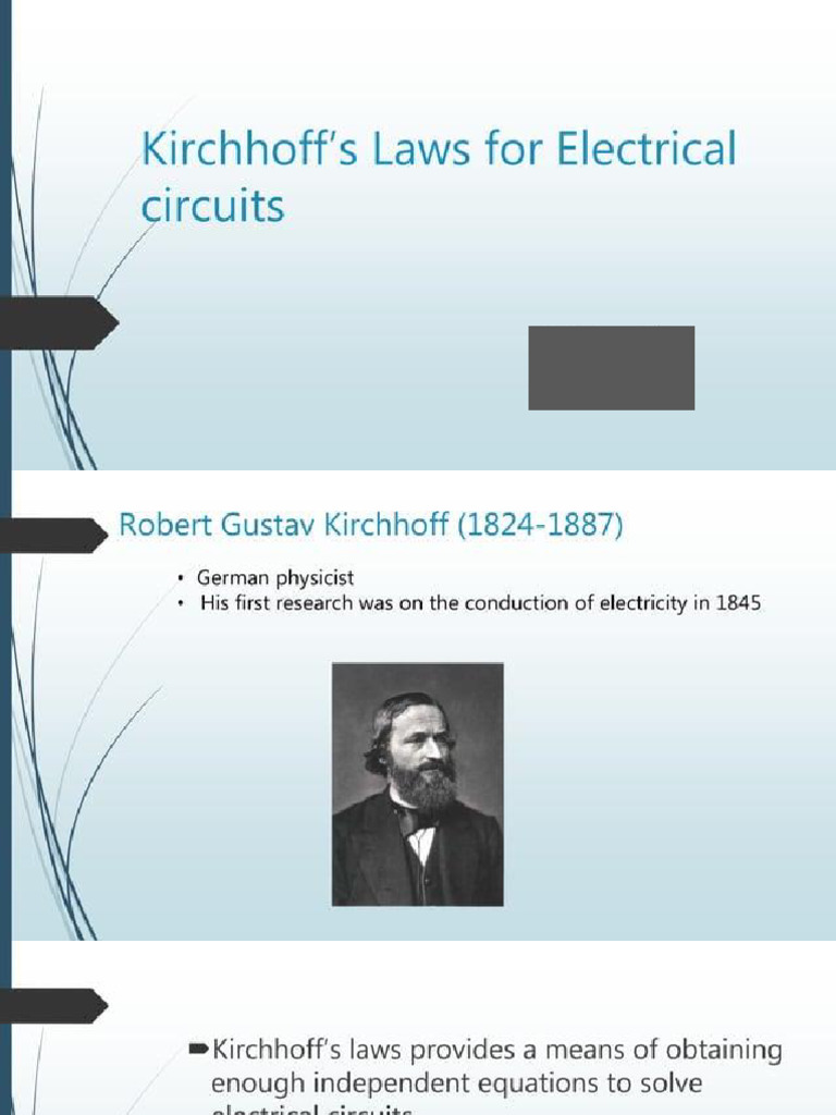 Kirchhoff's Circuit Laws | PDF