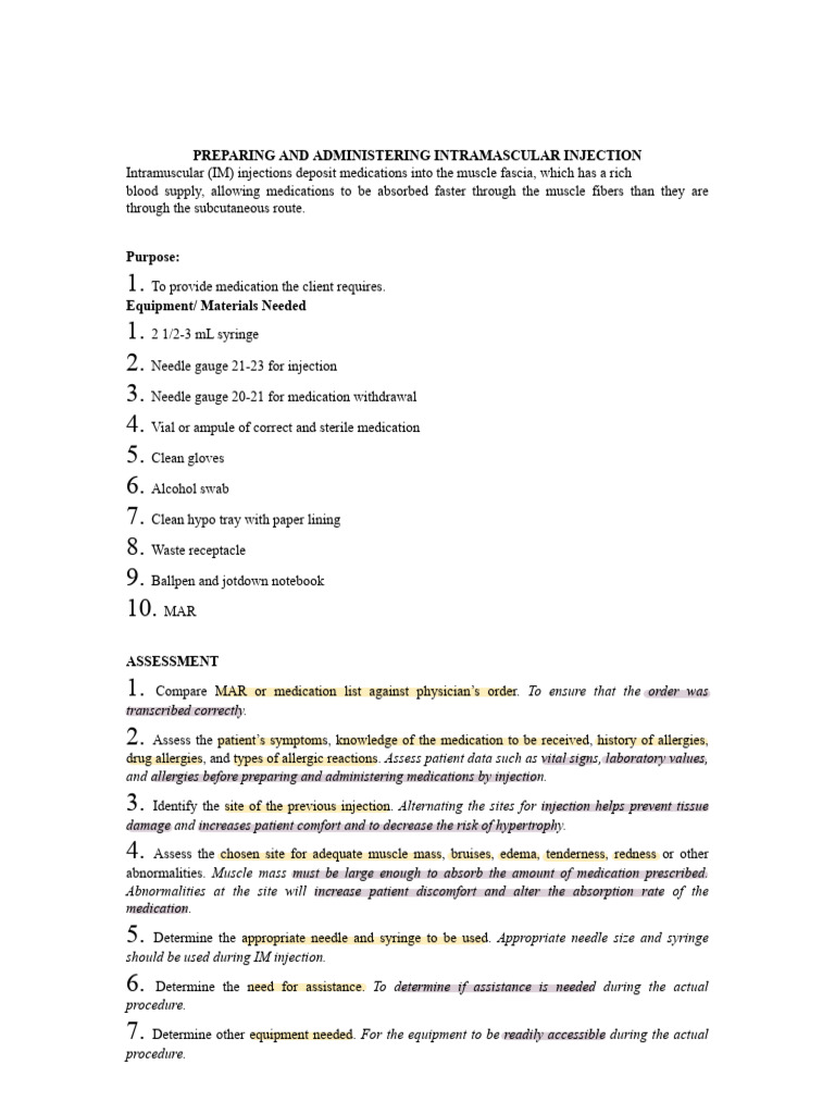 2 Intramuscular Injection | PDF | Injection (Medicine) | Syringe