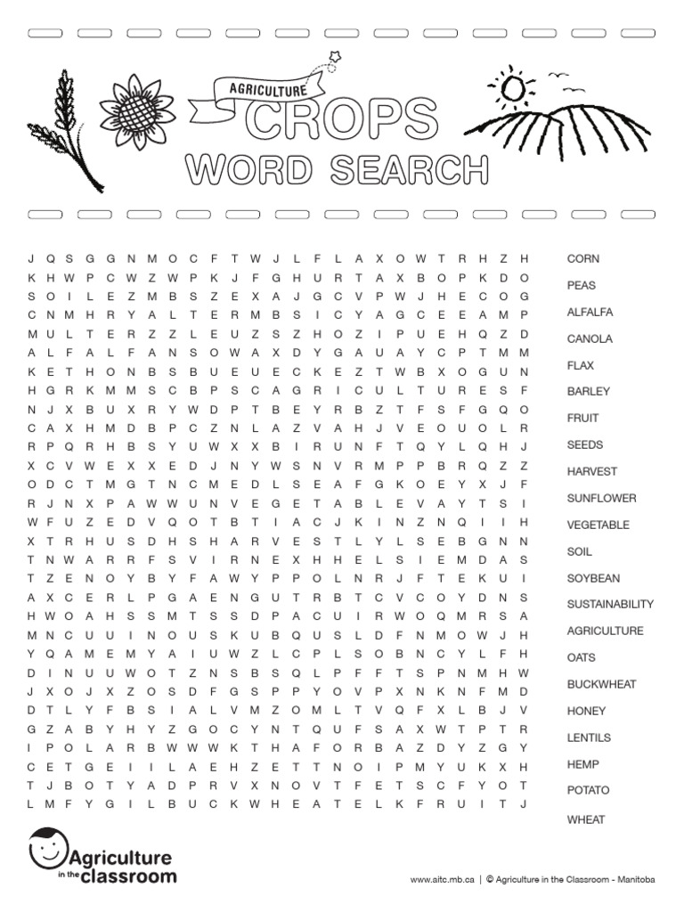 Word Search Crops | PDF