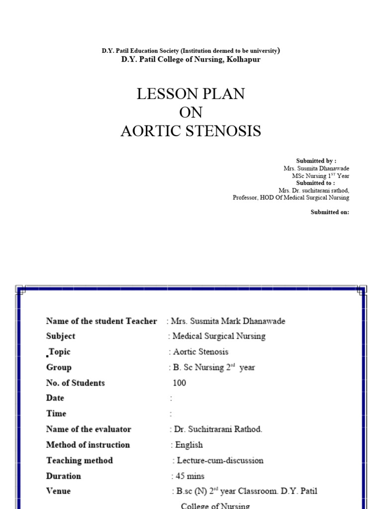 Aortic Stenosis LP | PDF | Heart Valve | Thorax (Human Anatomy)