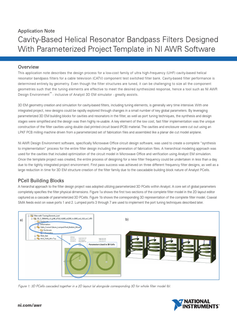 Cavity-Based Helical Resonator Bandpass Filters Designed With ...