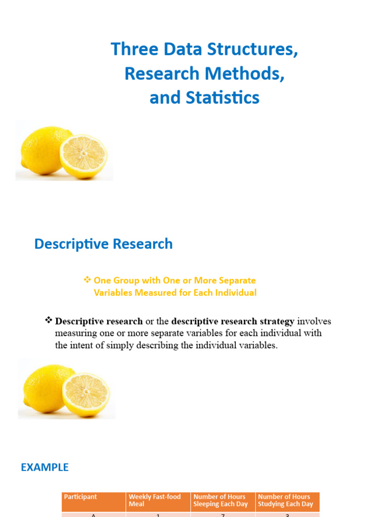 Research Methods and Data Structures Overview | PDF | Experiment ...