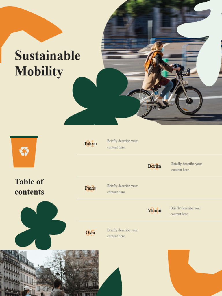 Sustainable Urban Mobility Vectors Presentation Orange Variant | PDF ...