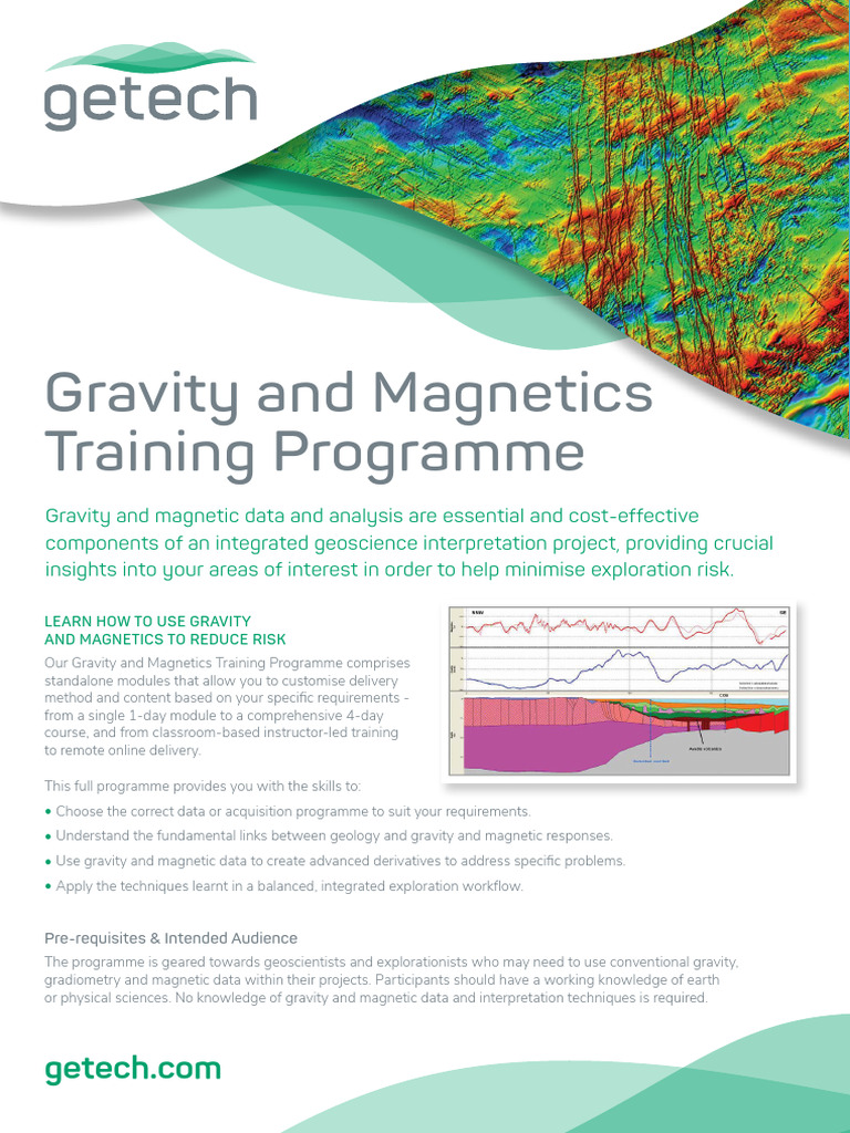 Gravity and Magnetics Training Course | PDF | Data | Earth Sciences