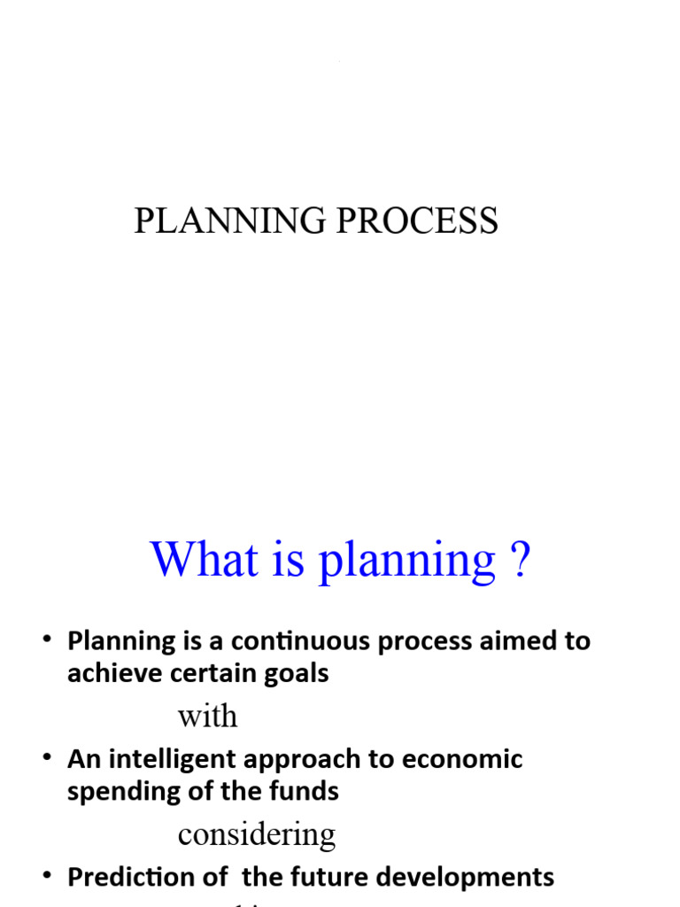 Planning Process - Master Plan & Other Types of Plans | PDF | Urban ...