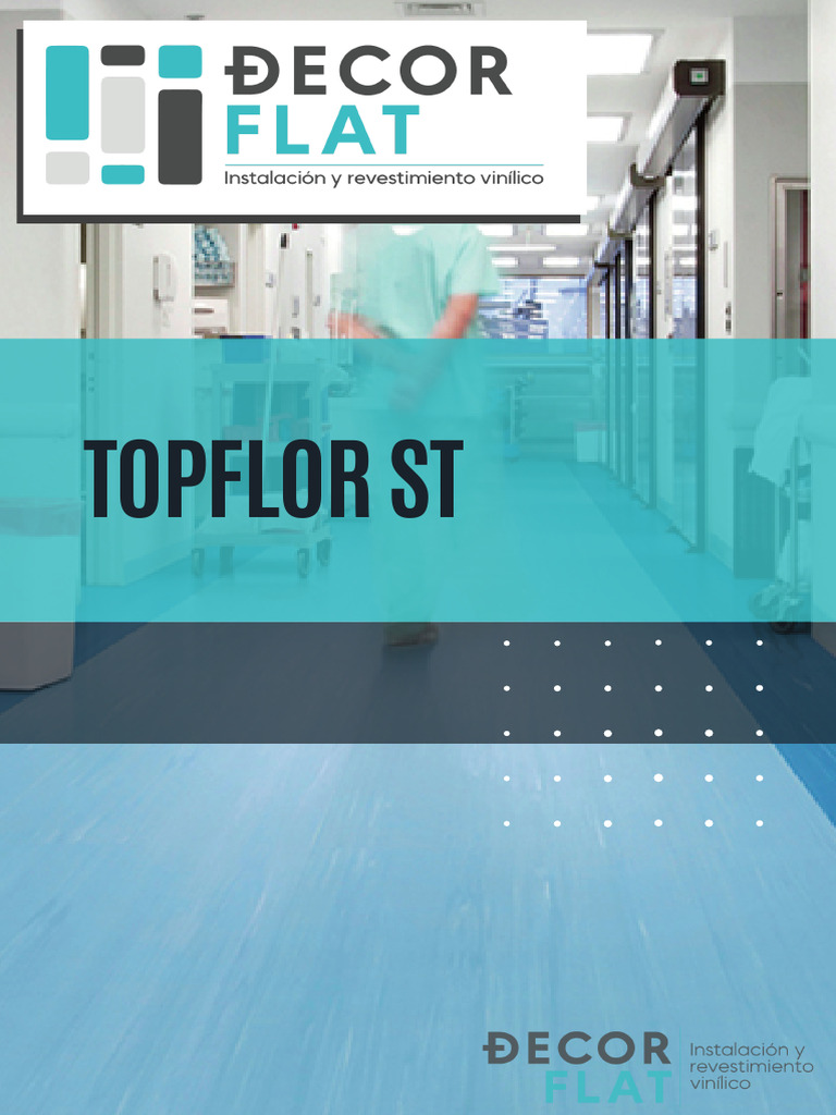 Decorflat Catálogo Piso Vinílico Homogéneo Antibacterial Topflor ST ...