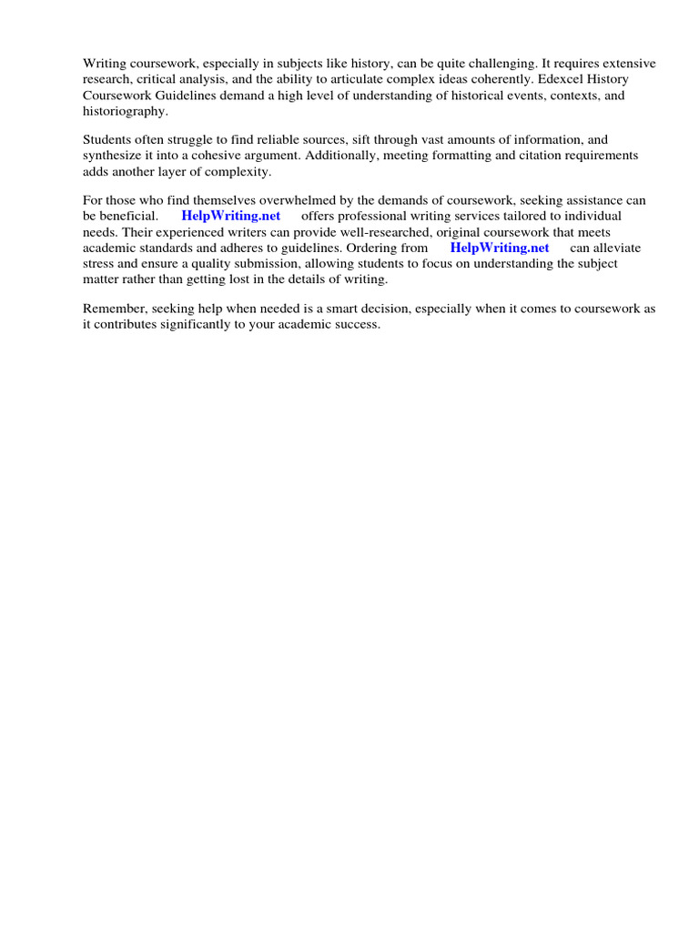 Edexcel History Coursework Guidelines | PDF | Facebook | Linked In Edexcel History Coursework Guidelines | PDF | Facebook | Linked In
