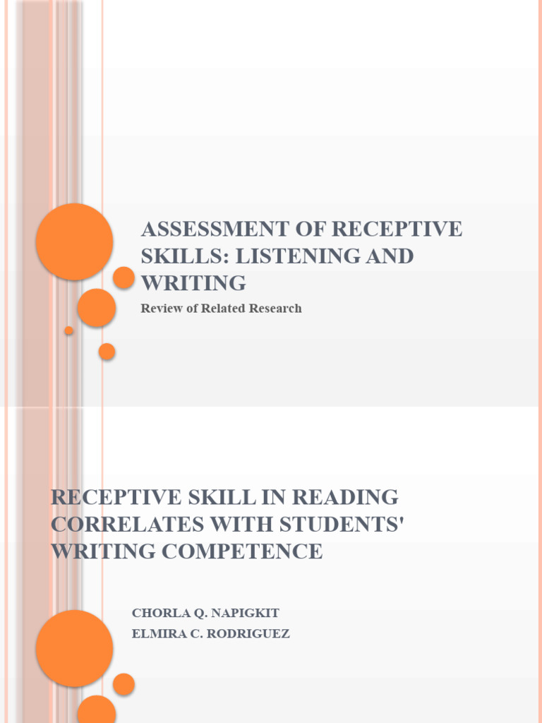 Assessment of Receptive Skills - Enriquez, Richard Jr. | PDF ...