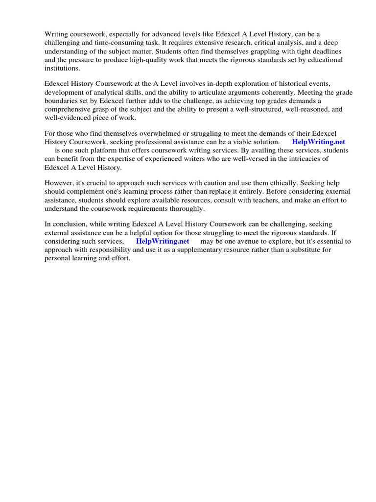 Edexcel History Coursework Grade Boundaries A Level | PDF | Gce ...